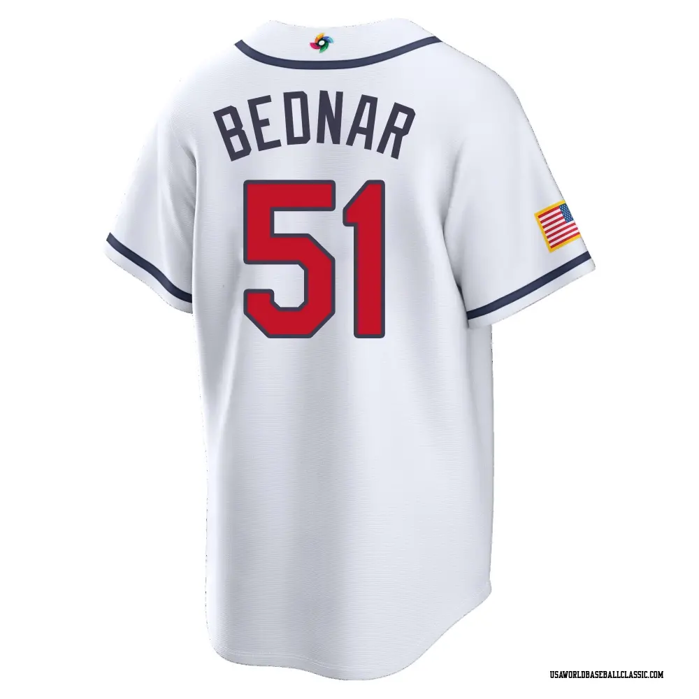 Men's David Bednar USA Baseball Replica White 2026 World Classic Home ...